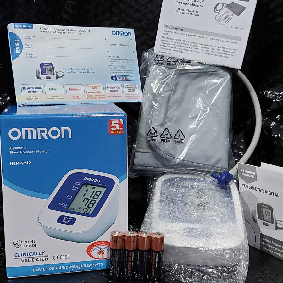 Jual Paket Tensimeter Digital OMRON HEM 8712 & Cek Gula darah Family Dr ...