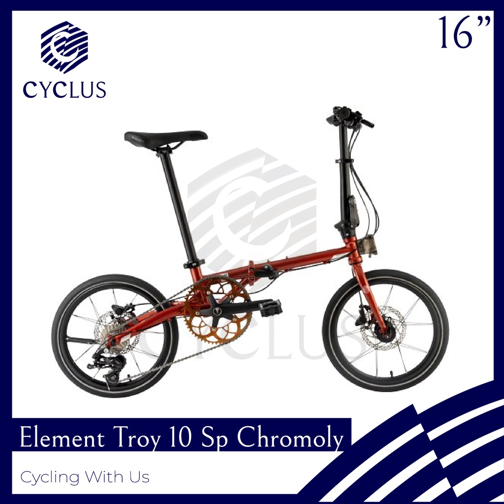 Jual Sepeda Lipat Anak Dewasa Element Troy 10 Speed 2022 Terbaru New 16 ...