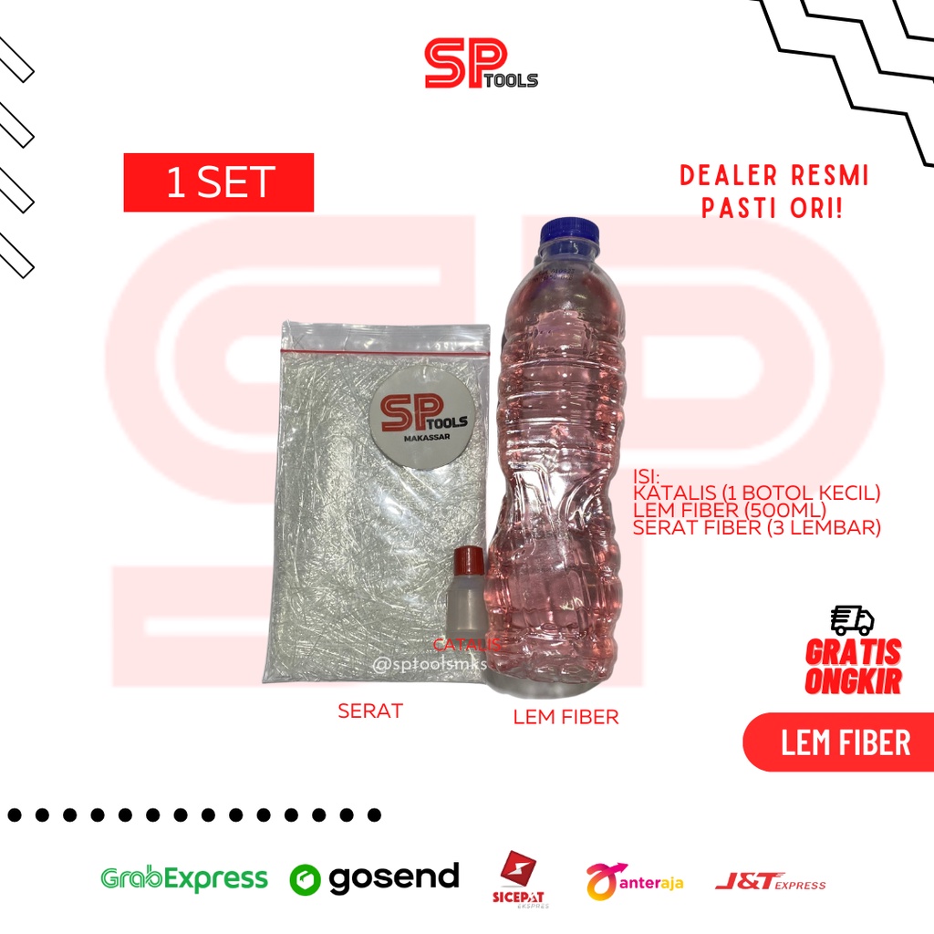 Jual LEM FIBER GLASS / RESIN + CATALIS PENGERING + SERAT FIBER (MAT ...