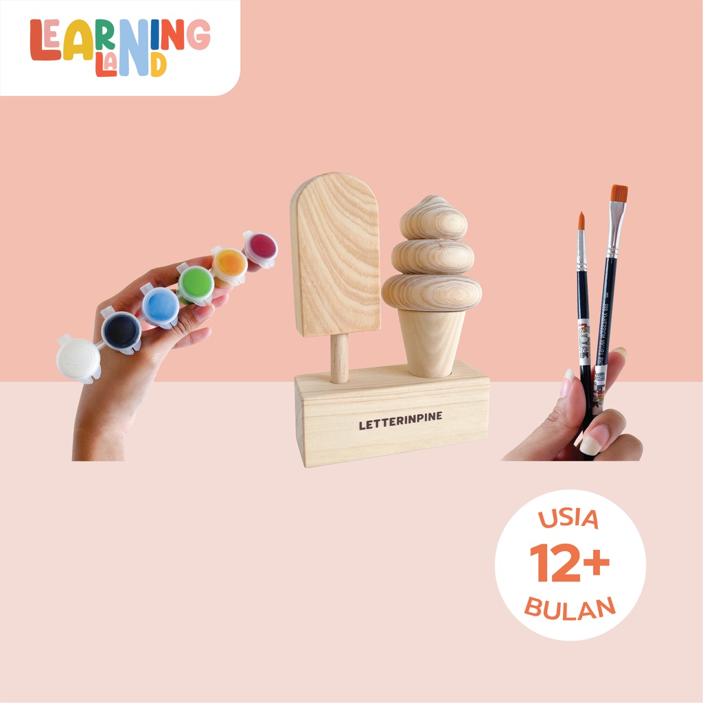 Jual [ LETTERINPINE ] - PAINTING KIT ICE CREAM - Mainan Activity Anak ...