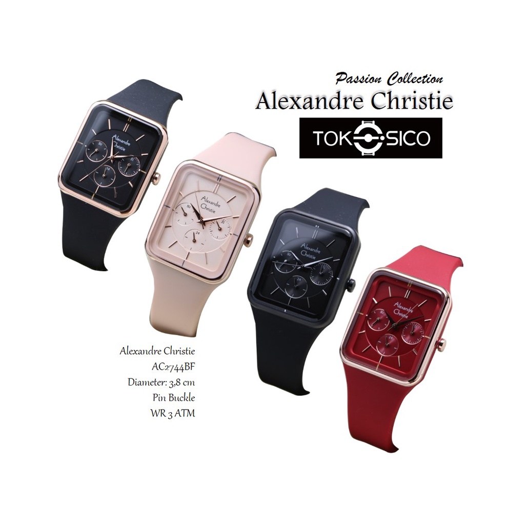 Jual TERBARU JAM TANGAN ALEXANDER CHRISTIE WANITA ORIGINAL TALI RUBBER ...