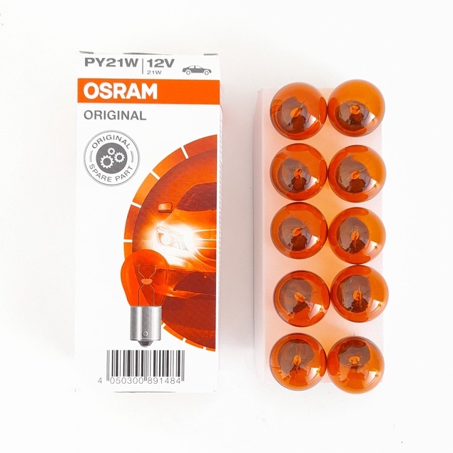 Jual OSRAM PY21W 12V 21W Single Amber - Lampu Sein Putar 7507 | Shopee Indonesia