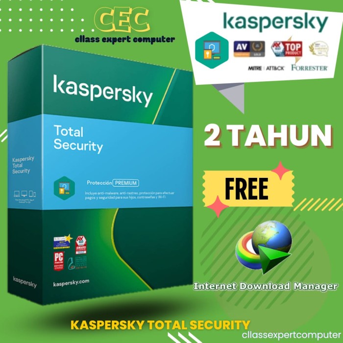 Jual Kaspersky Total Security License Antivirus - KTS Original 2 Tahun ...