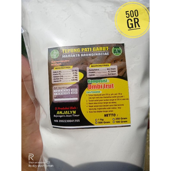 Jual tepung pati garut/irut/garut/arrowot kemasan 500 gr | Shopee Indonesia