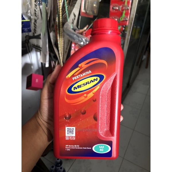 Jual Oli Mesin Diesel Pertamina Mesran SAE 40 Bensin 1 Liter Mesran B40 ...