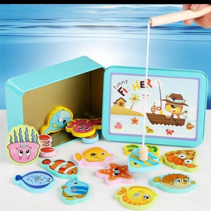 Jual Mainan Anak Pancingan Magnet Kolam Isi 15Pcs | Shopee Indonesia