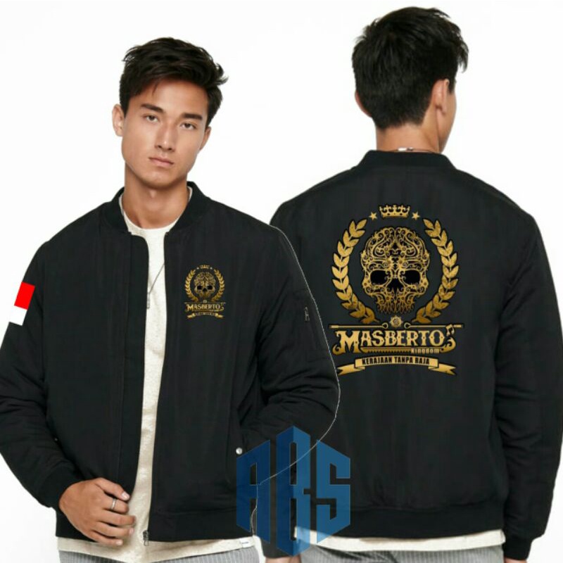 Jual Jaket Bomber pria logo masberto bisa tambah nama(free) | Shopee ...