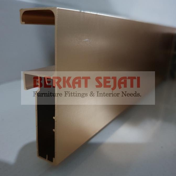 Jual PROFIL HANDLE FRAME KACA LEMARI KITCHEN ALUMINIUM FHD 127 ROSE ...