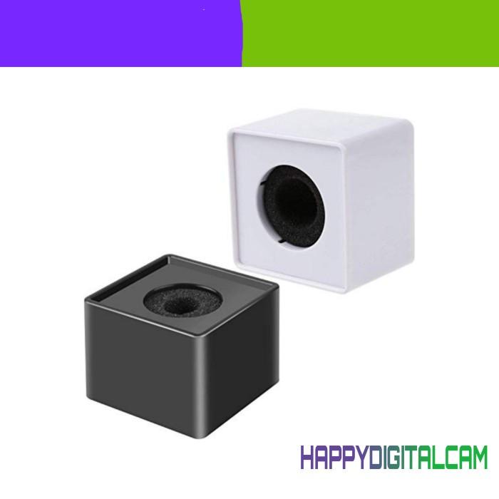 Jual ABS Mic Square for Microphone Interview/Cube Logo Station BLACK ...