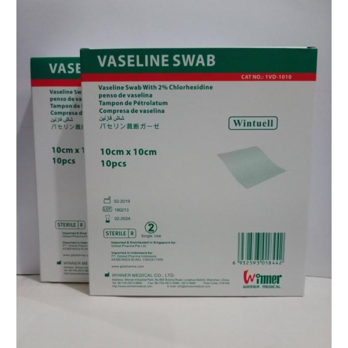 Jual Vaseline Swab Winner 10x10cm / Kassa Pembalut Luka Winner Pcs ...