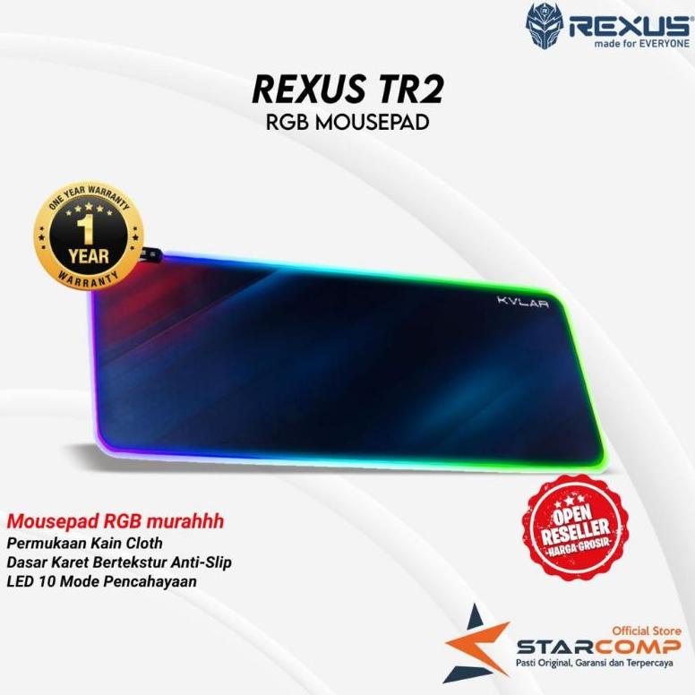 Jual Rexus Mousepad Gaming RGB Kvlar TR2 Speed XL | Shopee Indonesia