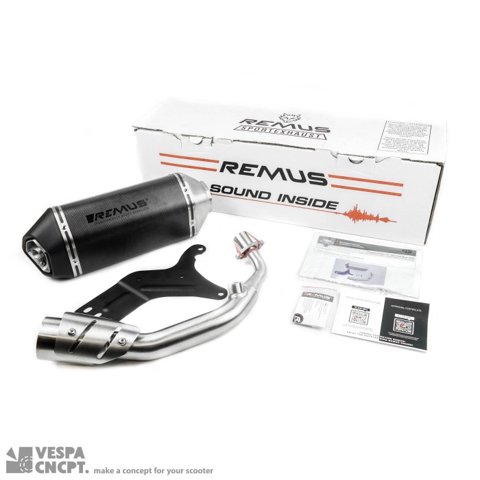 Jual Knalpot Remus Hexagone Exhaust Black Logo Vespa Sprint Primavera ...