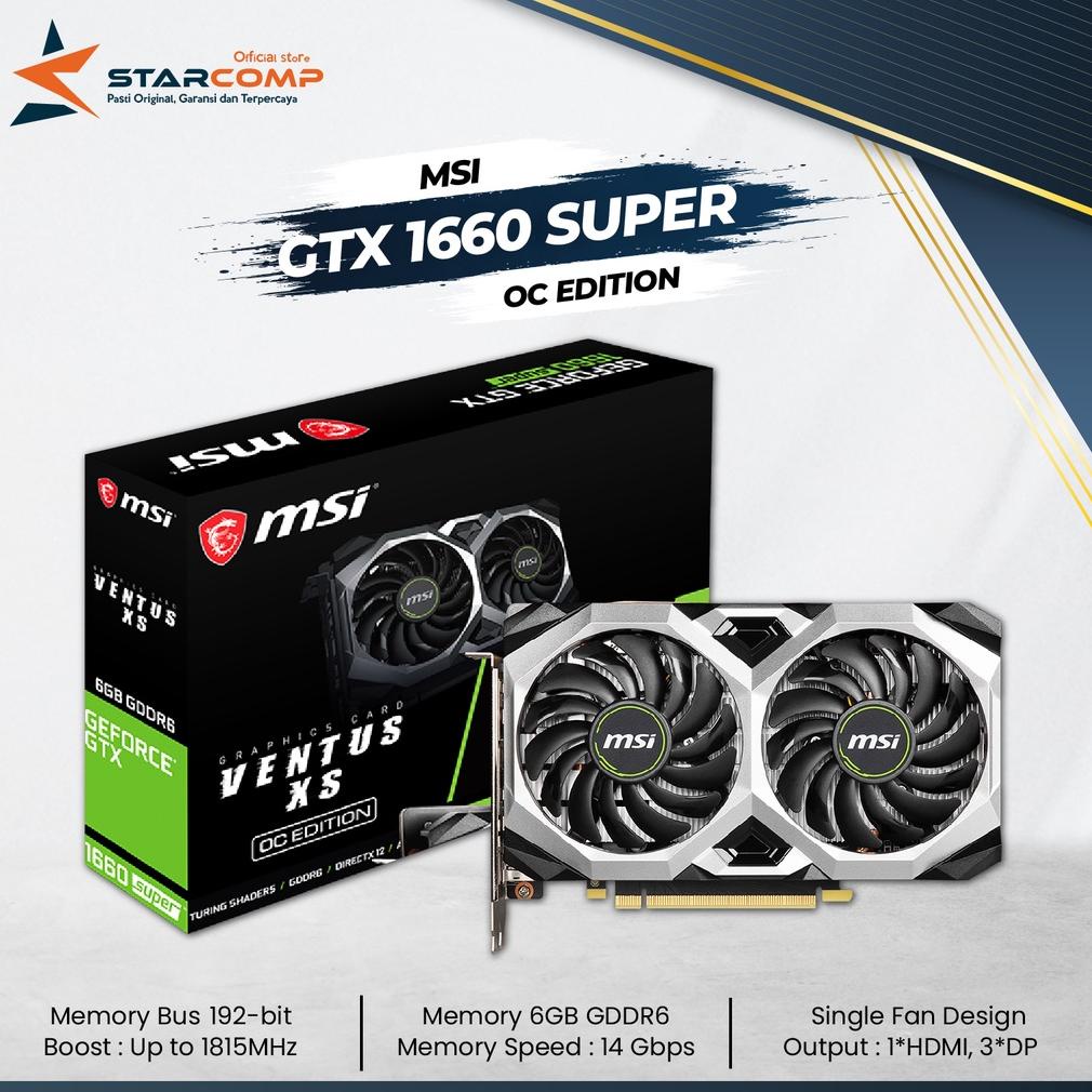Jual MSI GTX 1660 SUPER VENTUS XS OC 6GB GDDR6 GTX1660 | Shopee Indonesia