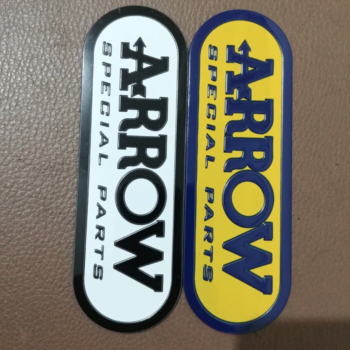 Jual Sticker Aluminium Knalpot Arrow Exhoust System Emblem Tahan Panas ...