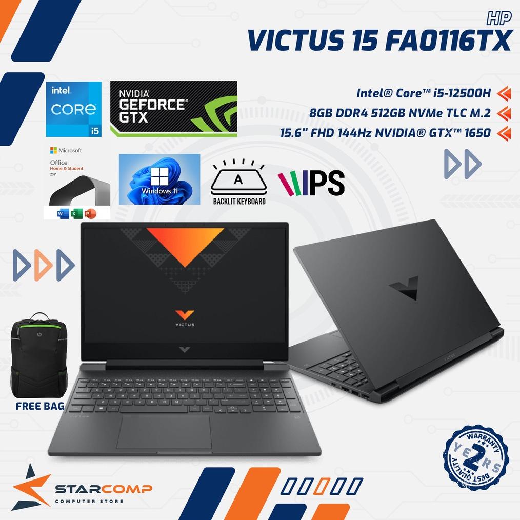 Jual HP Victus 15 FA0116TX - i5 12500H GTX1650 8GB 512GB SSD 15.6" FHD 144Hz | Shopee Indonesia