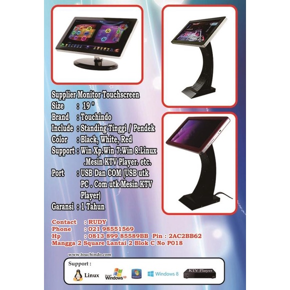 Jual Monitor Touchscreen 19 inch Touchindo ( Supplier ) | Shopee Indonesia