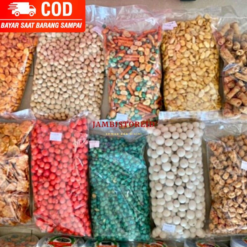 Jual (JAMBISTOREID) JAMBI LANGSUNG KIRIM Aneka Snack Kiloan 1kg Kacang ...