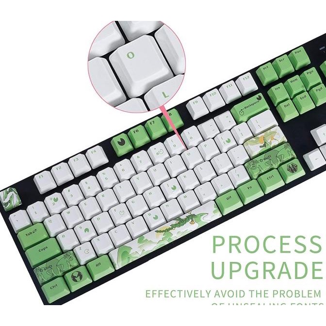 Jual Keycaps Deer PBT Dye Sub Switch 108 Mechanical Keyboard roc ...