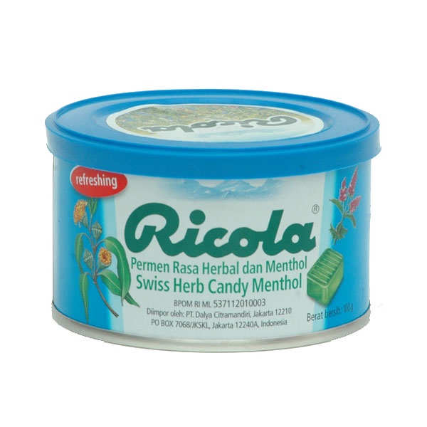 Jual RICOLA TIN HERBAL 100 GR - PERMEN | Shopee Indonesia