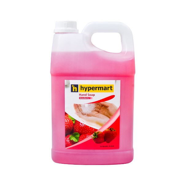 Jual HYPERMART VALUE PLUS HAND SOAP STRAWBERRY 4 LITER | Shopee Indonesia