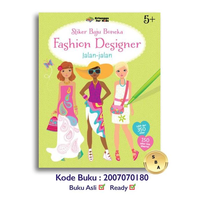Jual Buku Stiker Baju Boneka Fashion Designer Jalan Jalan Erlangga For ...