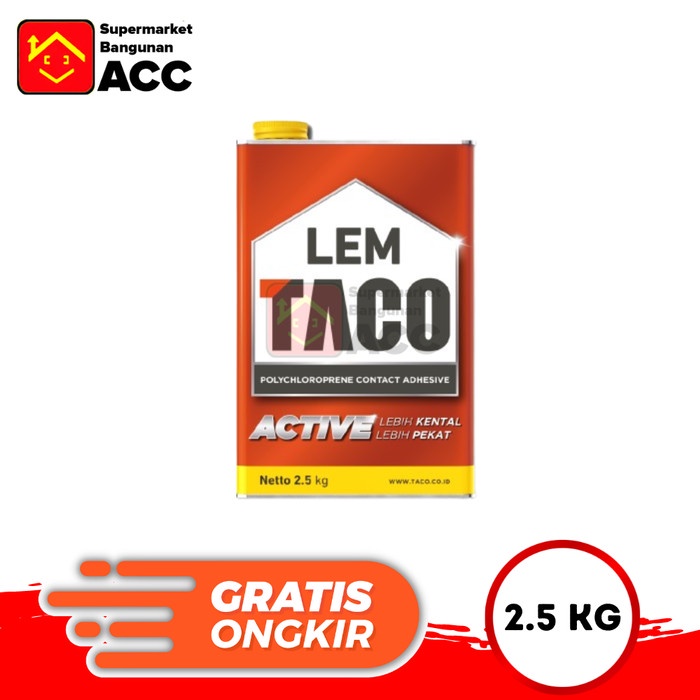 Jual Lem Taco Active 2,5kg | Lem Kuning 2,5kg | Shopee Indonesia