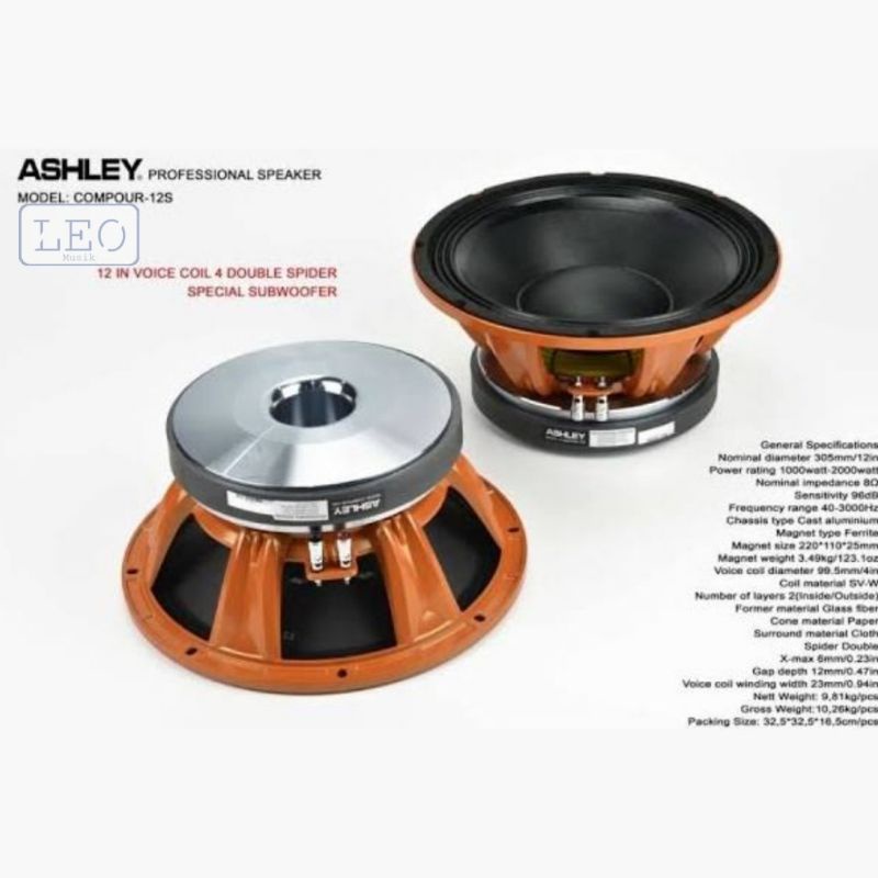 Jual SPEAKER ASHLEY COMPOUR 12S SUBWOOFER 12 INCH ASHLEY COMPOUR-12S ...