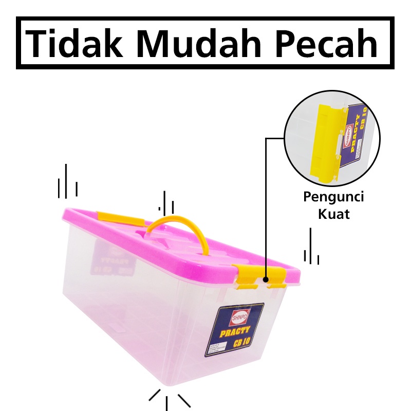 Jual SHINPO Box Penyimpanan Kontainer Plastik 10 Liter Kotak Serbaguna ...