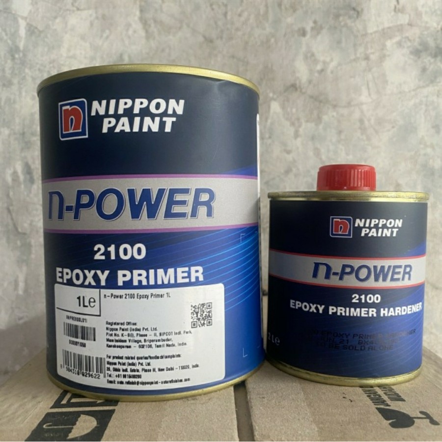 Jual Cat Dasar Epoxy Primer Nippon N-Power 2100 + Hardener 1 ltr set ...