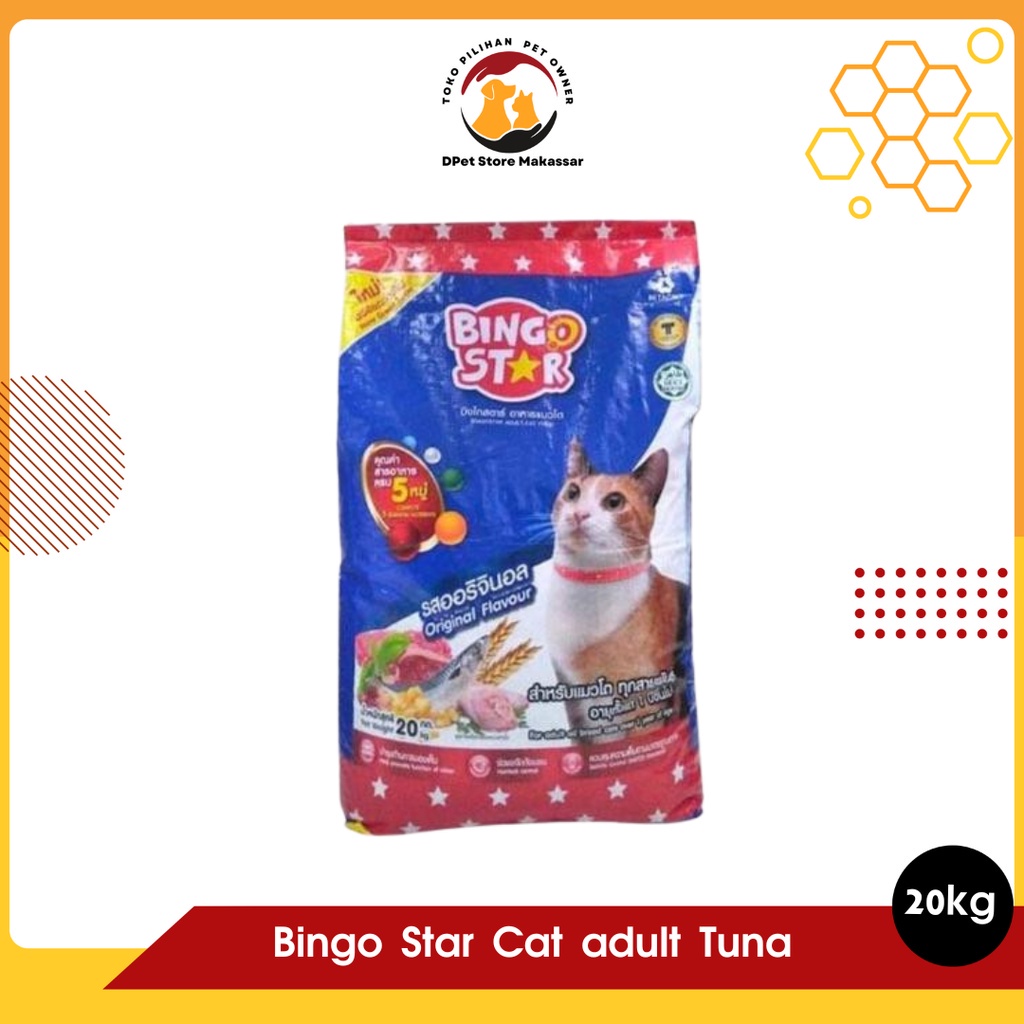 Jual Makanan Kucing kering-Bingo Star Cat adult Tuna 20kg dry food ...