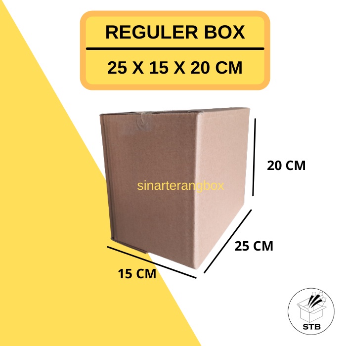 Jual 25 X 15 X 20 CM KARDUS BOX COKLAT POLOS KARTON SINGLE WALL PACKING | Shopee Indonesia