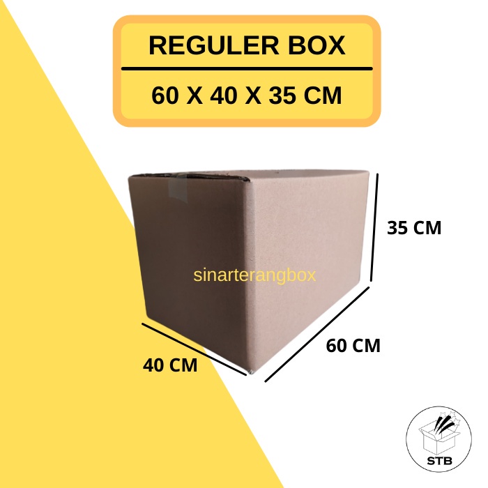 Jual 60 X 40 X 35 CM KARDUS BOX POLOS KARTON PACKING DUS COKLAT BESAR ...