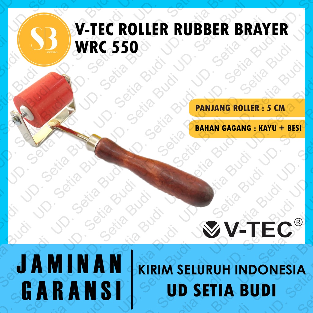 Jual V-TEC Roller Rubber Brayer Besi 5cm WRC 550 / Roll Lukis | Shopee ...