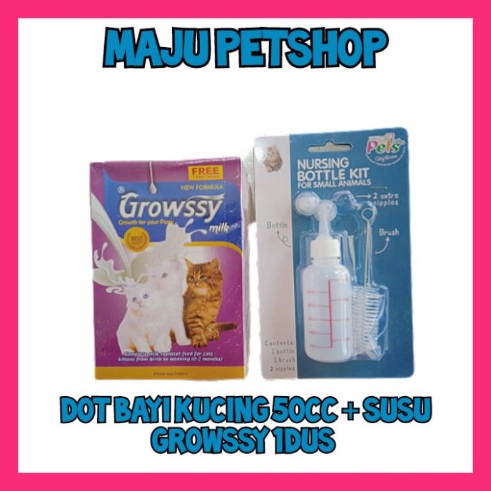 Jual Susu Hewan Dot Bayi Kucing +Susu Kucing Growsy (1Box Isi 11Sachet ...