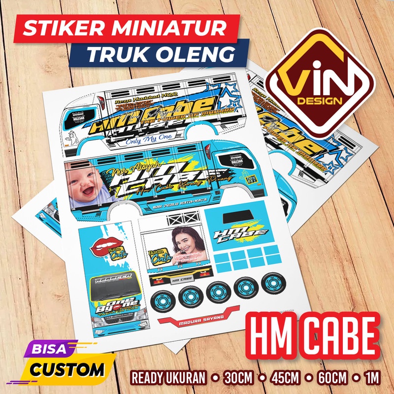 Jual STIKER MINIATUR TRUK / HM CABE / POLA STICKER MINIATUR TRUCK OLENG ...
