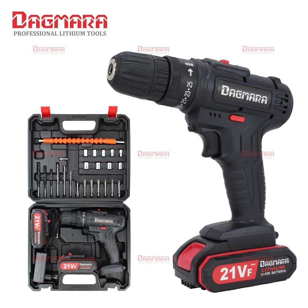 Jual Dagmara 21V Cordless Screw drill Mesin Bor Baterai Portable Impact ...