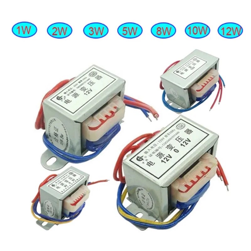 Jual Transformer EI AC 220V Trafo 1W 2W 3W 5W 10W 12W Output AC 6V 9V 12V 15V 18V 24V | Shopee ...