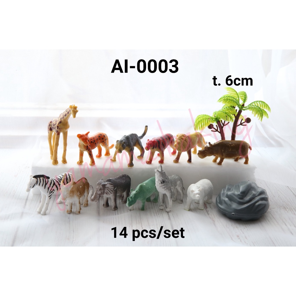Jual AI-0003 Topper hiasan cake binatang jerapah zebra kuda nil macan ...