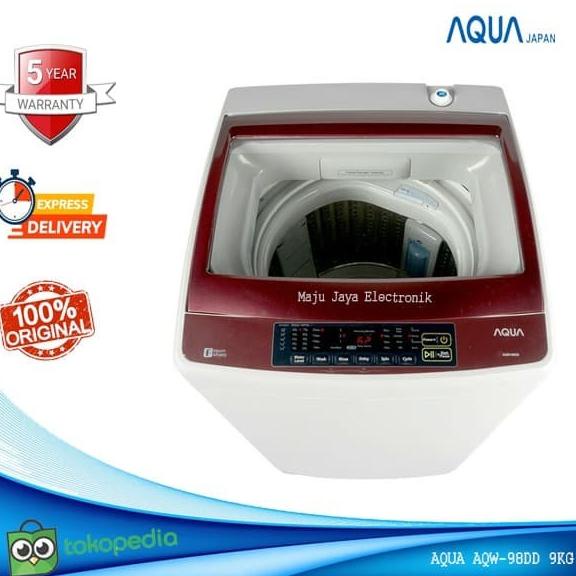 Jual Mesin Cuci 1 Tabung Aqua Sanyo 98DD Full Otomatis Cuci dan Kering ...