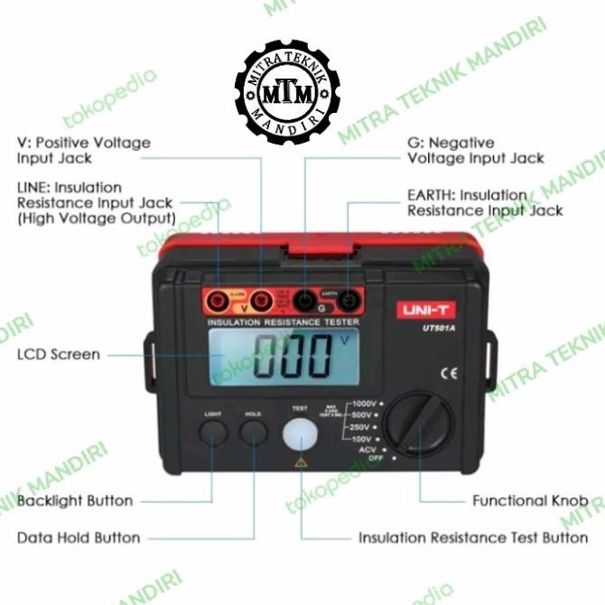 Jual Terbaru Alat Ukur Insulation Resistance Meter Ground Tester 1000V ...