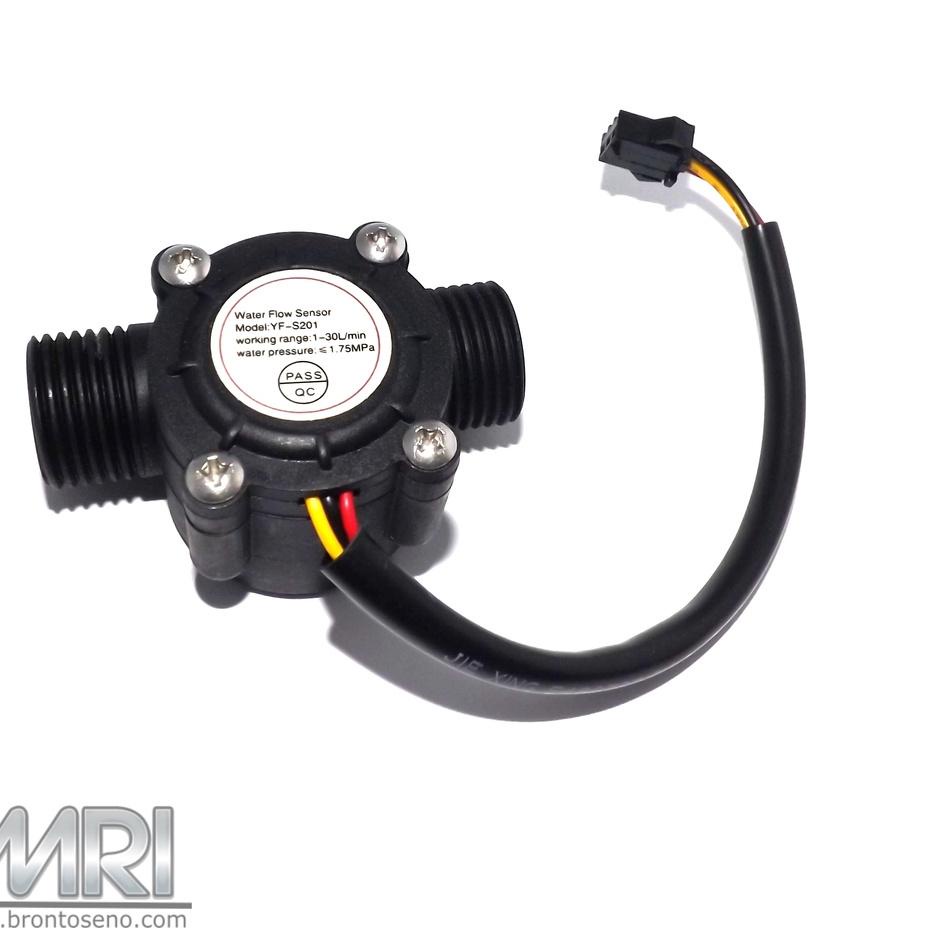 Jual Sekarang Irit YF-S201 WATER FLOW SENSOR ALIRAN AIR HALL 1/2" 1-30L ...