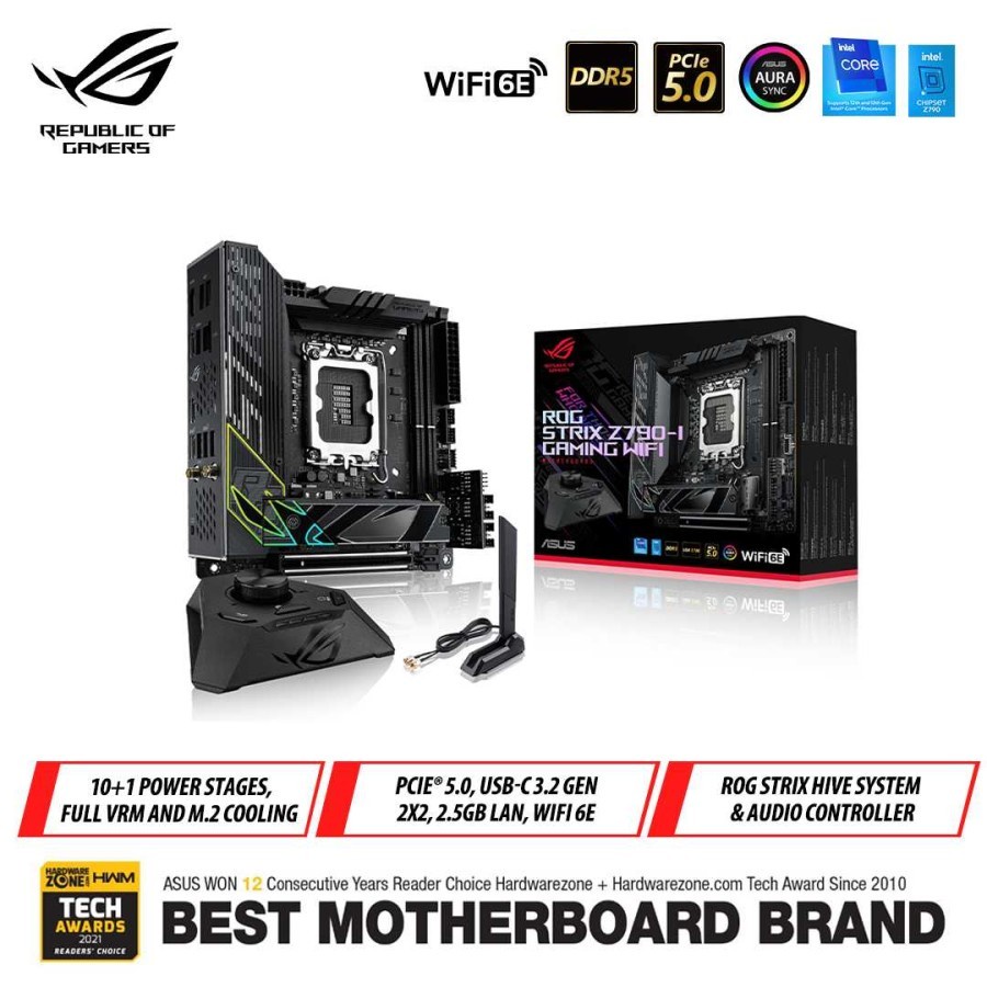 Jual ASUS ROG STRIX Z790-I GAMING WIFI | Intel Z790 LGA 1700 DDR5 Mini ...