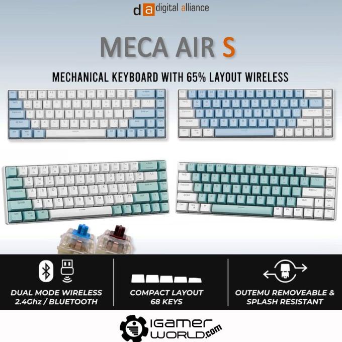 Jual Digital Alliance Meca Air S 2.4Ghz Wireless / BT Gaming Keyboard ...