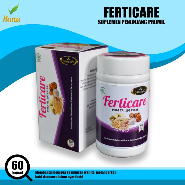 Jual FERTICARE 60 Kapsul - Suplemen Penunjang Promil dan Kesuburan ...