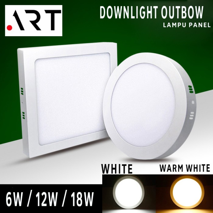 Jual Jual!! lampu downlight LED outbow bulat & kotak 6/12/18 watt lampu ... Jual Jual!! lampu downlight LED outbow bulat & kotak 6/12/18 watt lampu ...