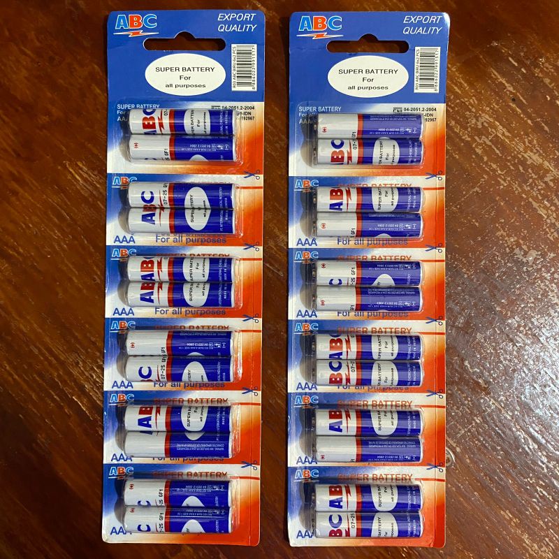 Jual Baterai ABC AAA/baterai remot/baterai ac/baterai mainan | Shopee ...
