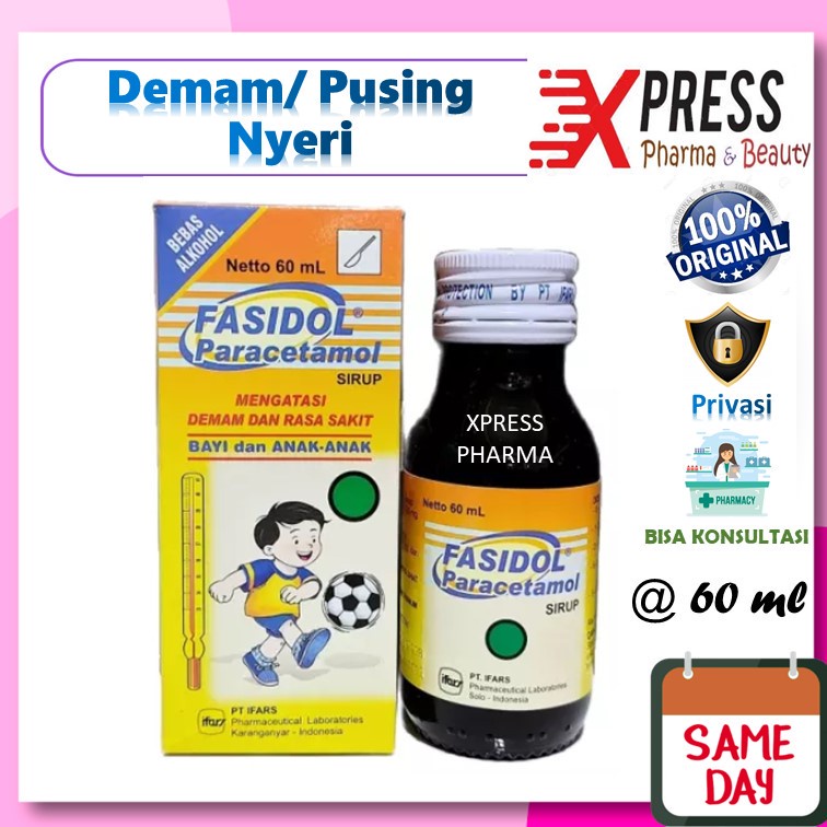 Jual ⚡XPRESS⚡ Fasidol Kuning / Ungu SYRUP 60 ml Obat Demam Nyeri Pusing ...