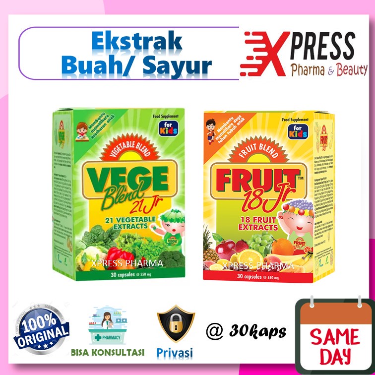 Jual ⚡XPRESS⚡ Vegeblend Fruit 18 Jr Junior Fruits 30 Serat / Buah Sayur ...