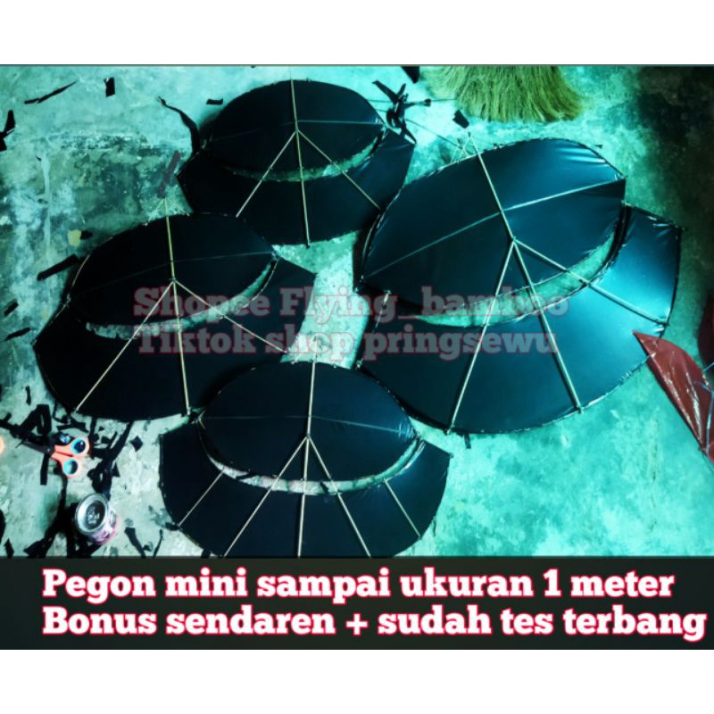 Jual layangan pegon mini 2 jengkal bonus sendaren dan sudah ada tali ...
