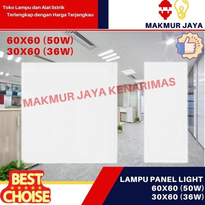 Jual Lampu Downlight LED Panel light 36W 50w watt 60x60 cm 30x60cm/ RM ...